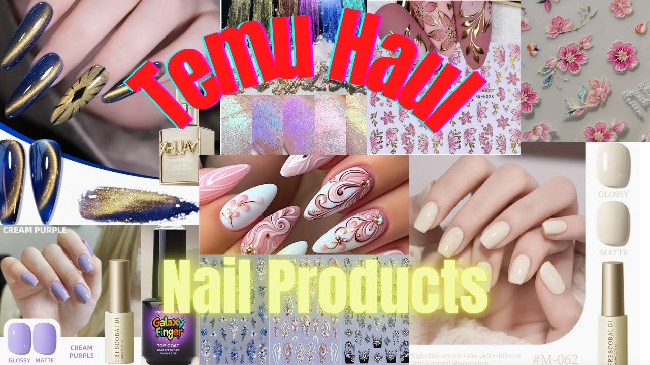 Temu Nail Haul! | Tips, Chrome Powders, Polishes & More - YouTube