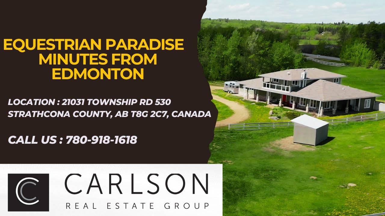 Paradise Minutes From Edmonton | Carlson Real Estate Group - YouTube