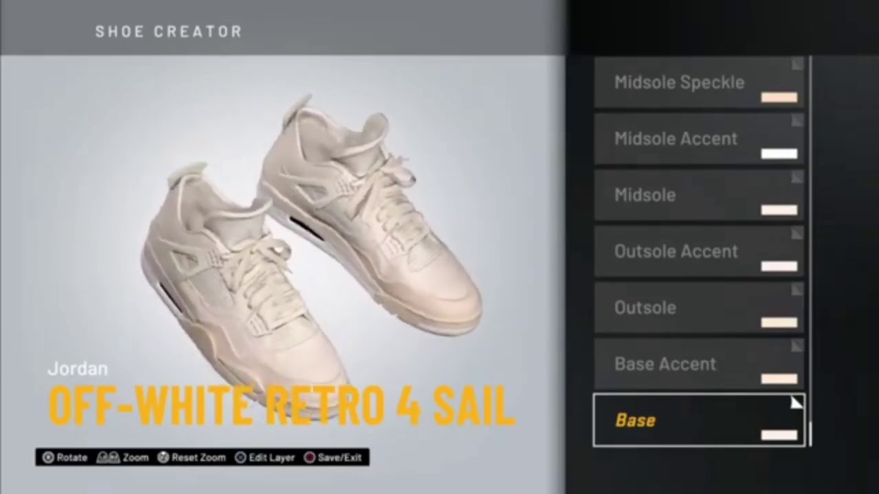How To Make Off-White Retro 4 “Sail” ( 2k20) - YouTube