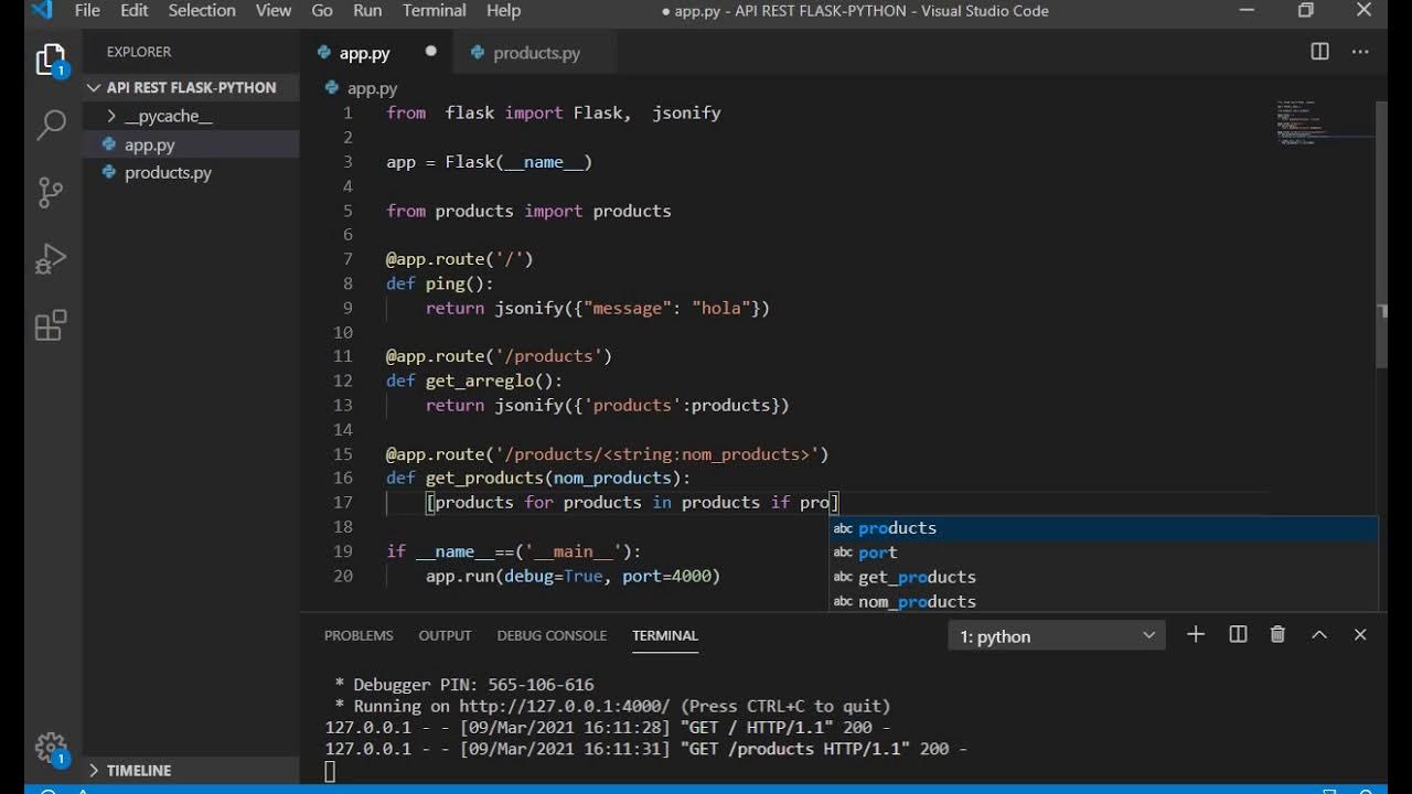 Recorriendo Un Arreglo Python Jsonify Flask Youtube
