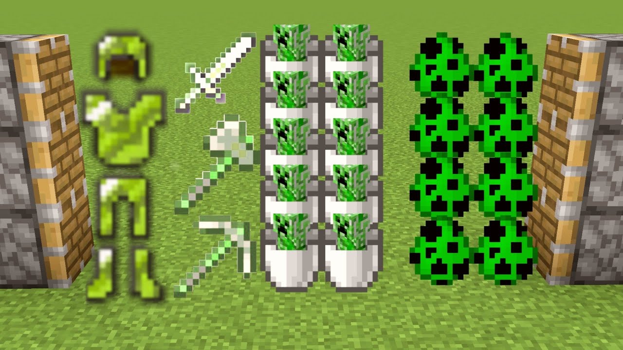 all new creeper items + creeper buckets + all creeper spawn eggs ...