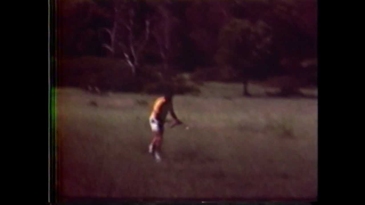 Bob Burwell throwing boomerangs as a teenager - YouTube