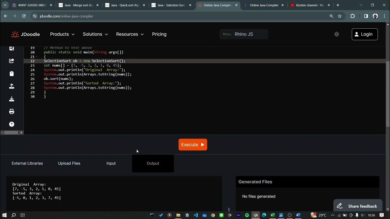 Algoritma Selection Sort - YouTube