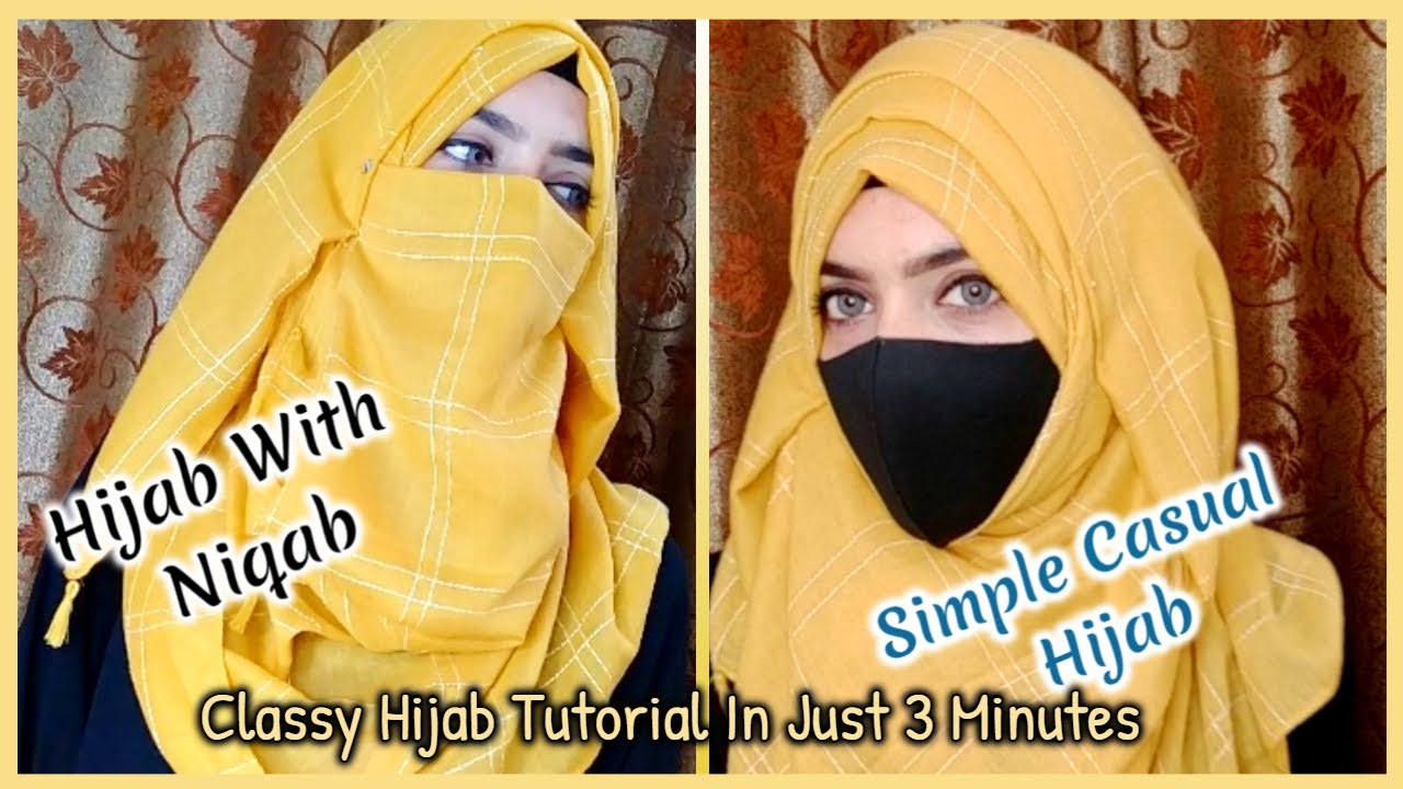 Hijab With Niqab Tutorial || Casual Hijab Style || Instant Hijab ...