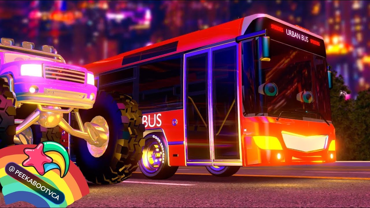 Wheels On The Bus + Street Vehicles Nursery Rhyme for Kids | Peekaboo ...
