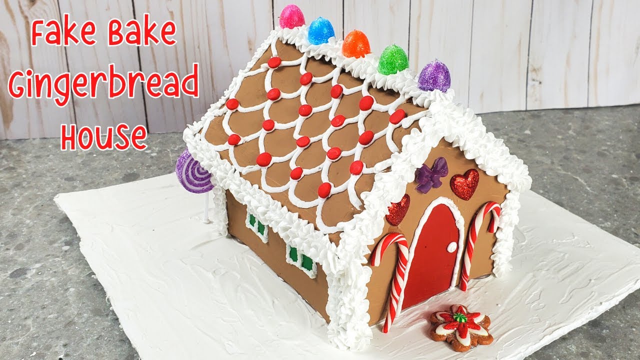 FAKE GINGERBREAD HOUSE DIY Decoration For Christmas - YouTube