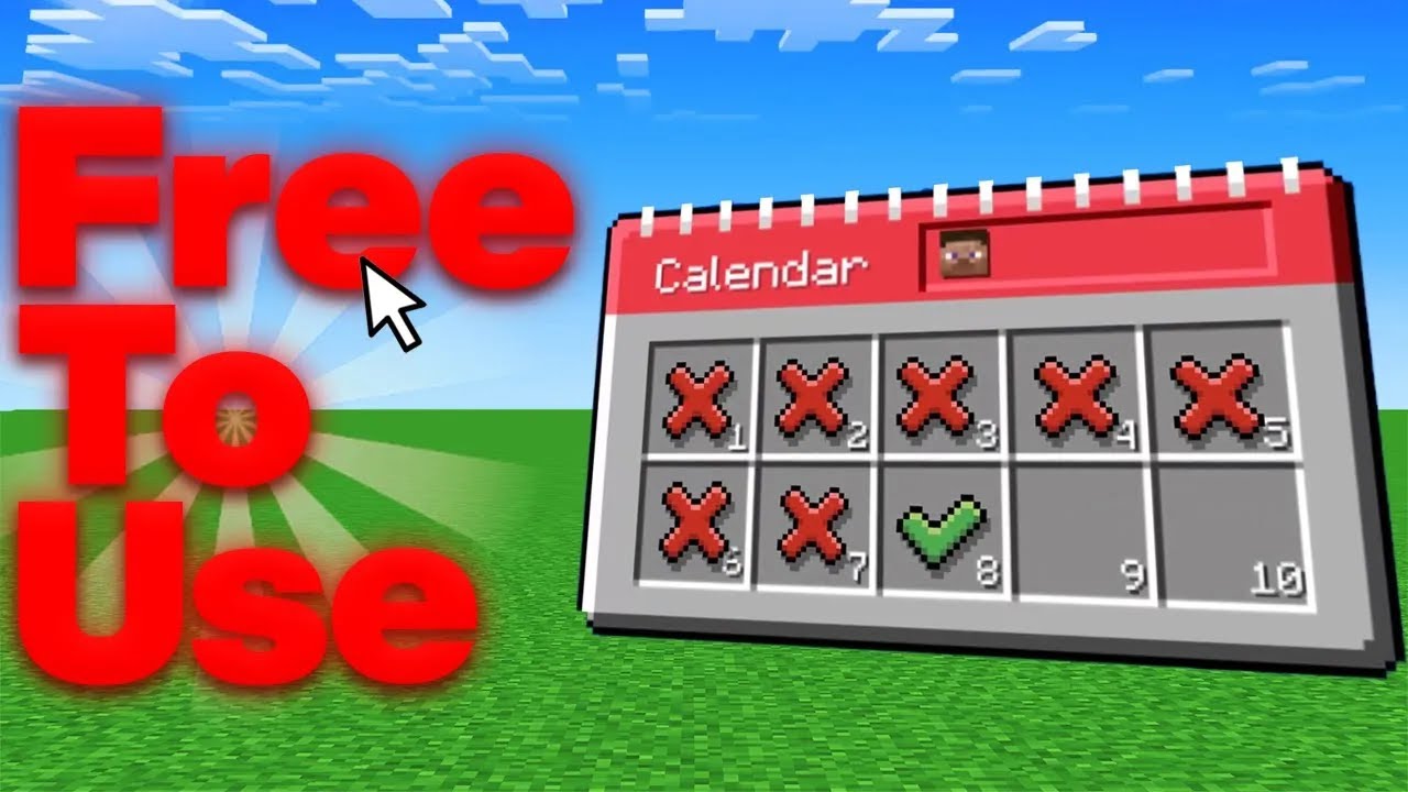 The BEST FREE Calendar Animation for Minecraft Videos! - YouTube