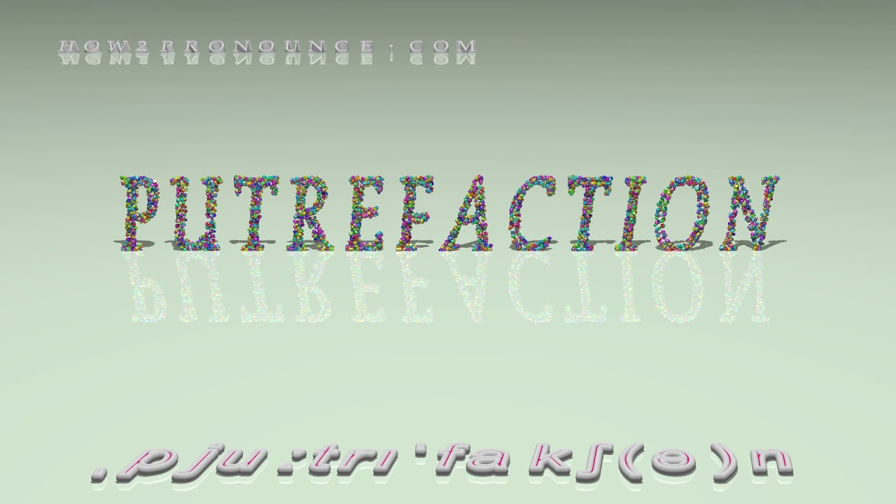 putrefaction - pronunciation + Examples in sentences and phrases - YouTube