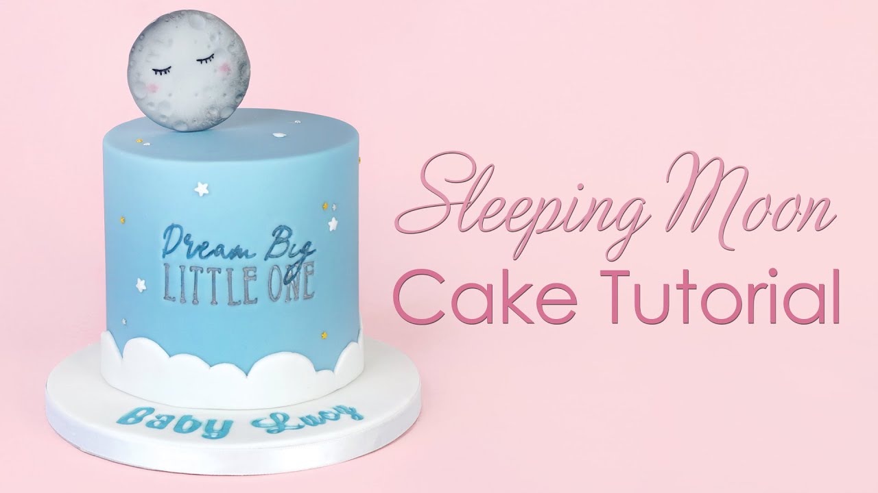 'Sleeping Moon' Night Sky Cake Decorating Tutorial - with Sweet Stamps ...