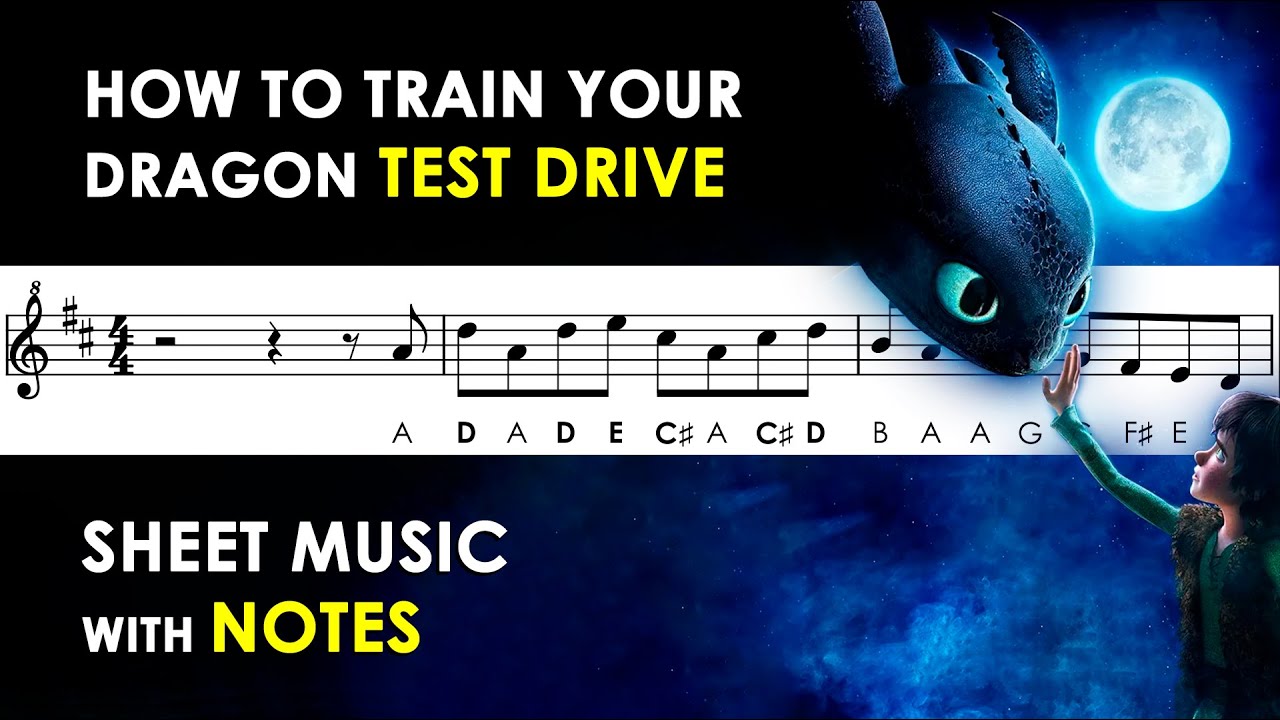 Test Drive - How to Train Your Dragon | Sheet Music with Notes for ...