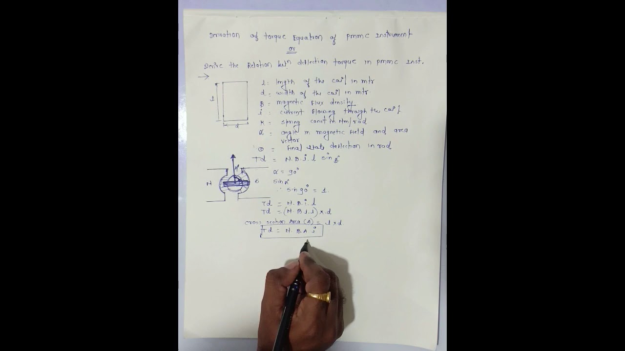 Derivation of torque equation - YouTube
