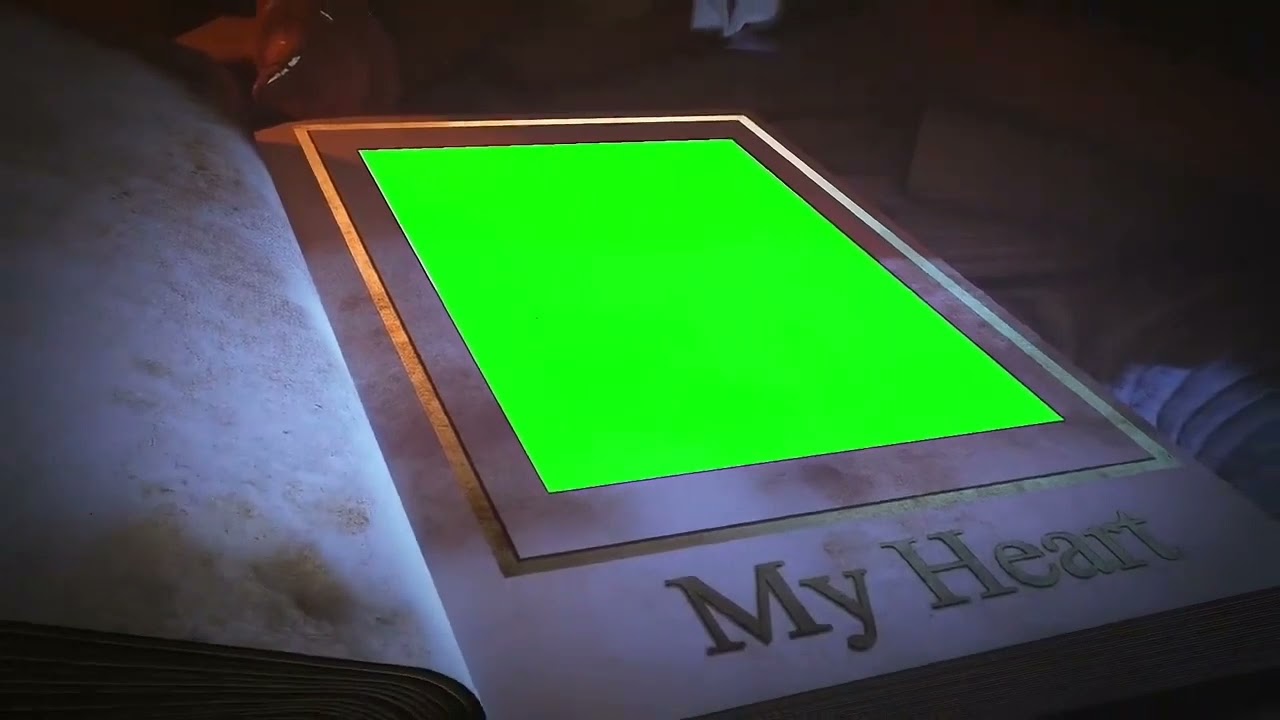 Animated book openning green screen - YouTube