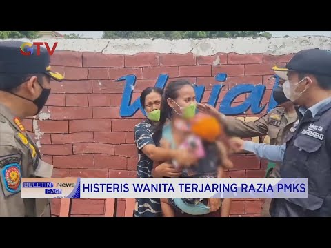 Wanita Histeris saat Terjaring Razia Petugas Satpol PP #BuletiniNewsPagi 21/10