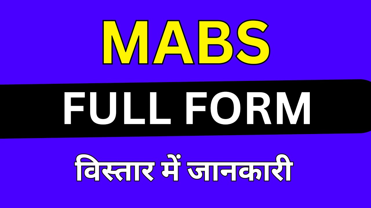 MABS full form in Medical - YouTube