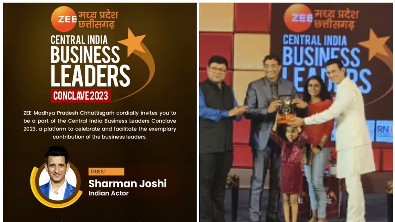 Film Actor Sharman Joshi honoured & Took ZEE TV Interview of Dr Arpit ...