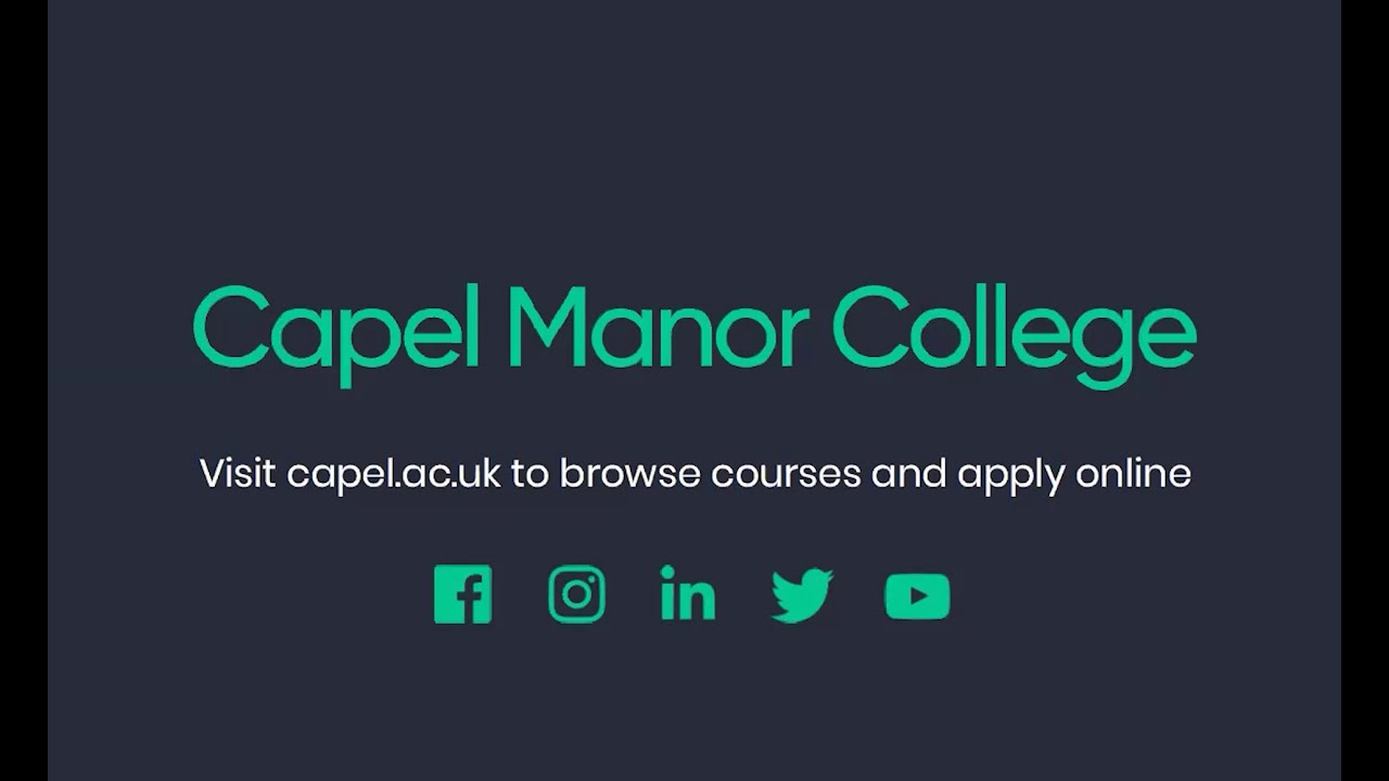 Welcome to Capel Manor College - YouTube