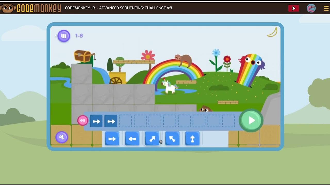 CodeMonkey Jr Advanced Sequencing 8 - YouTube