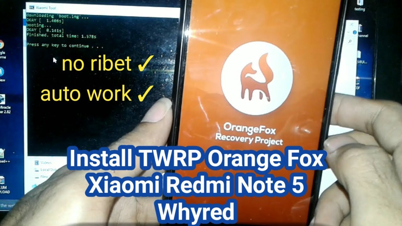 Cara Pasang Twrp Orange Fox Redmi Note 5 Whyred MIUI 11 - YouTube