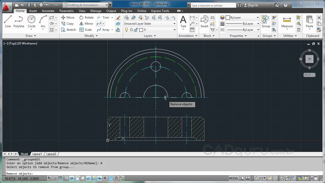Aula 1.4- Agrupando objetos - Curso Gratuito AutoCAD 2012 Avançado ...