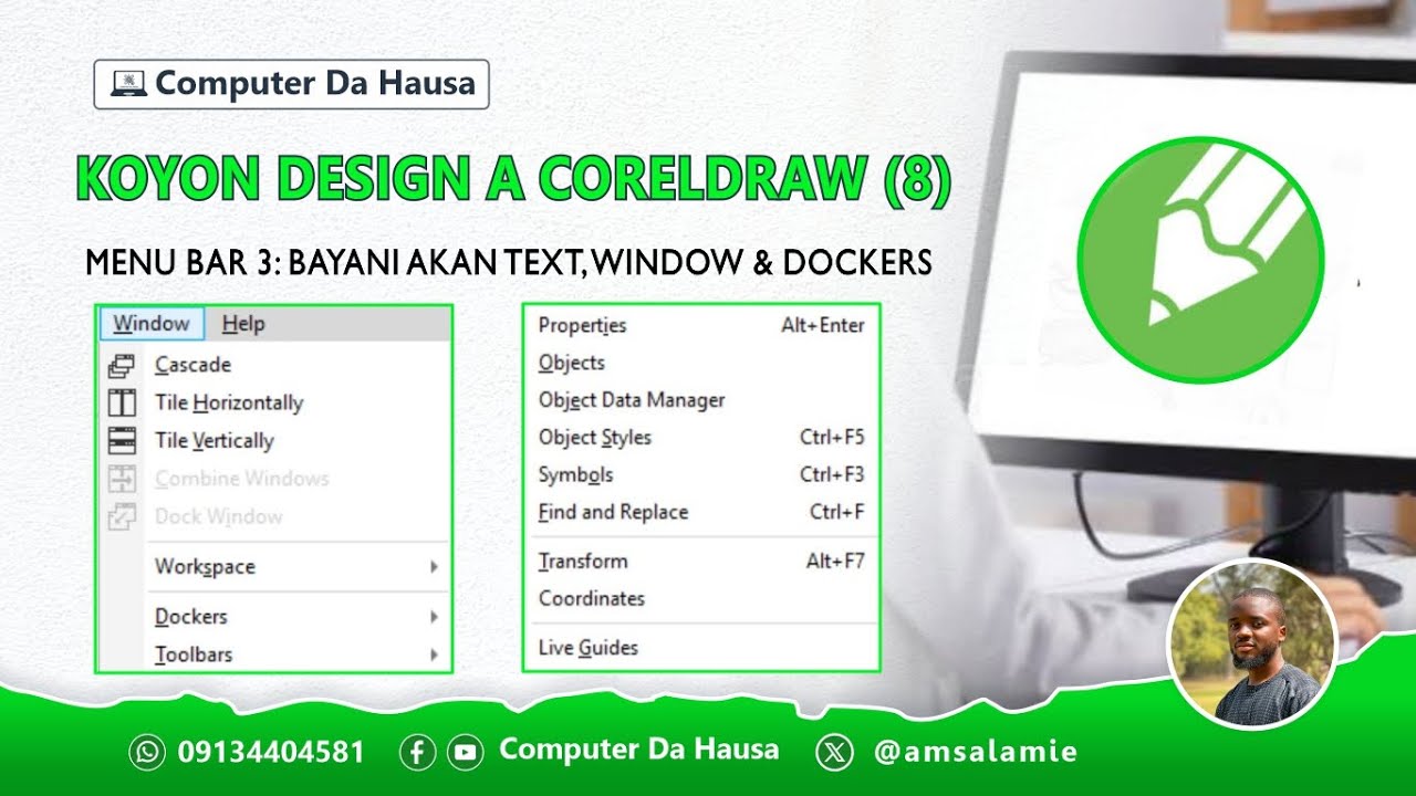 CorelDraw Menu Bar 3: Koyon Graphic Design - YouTube