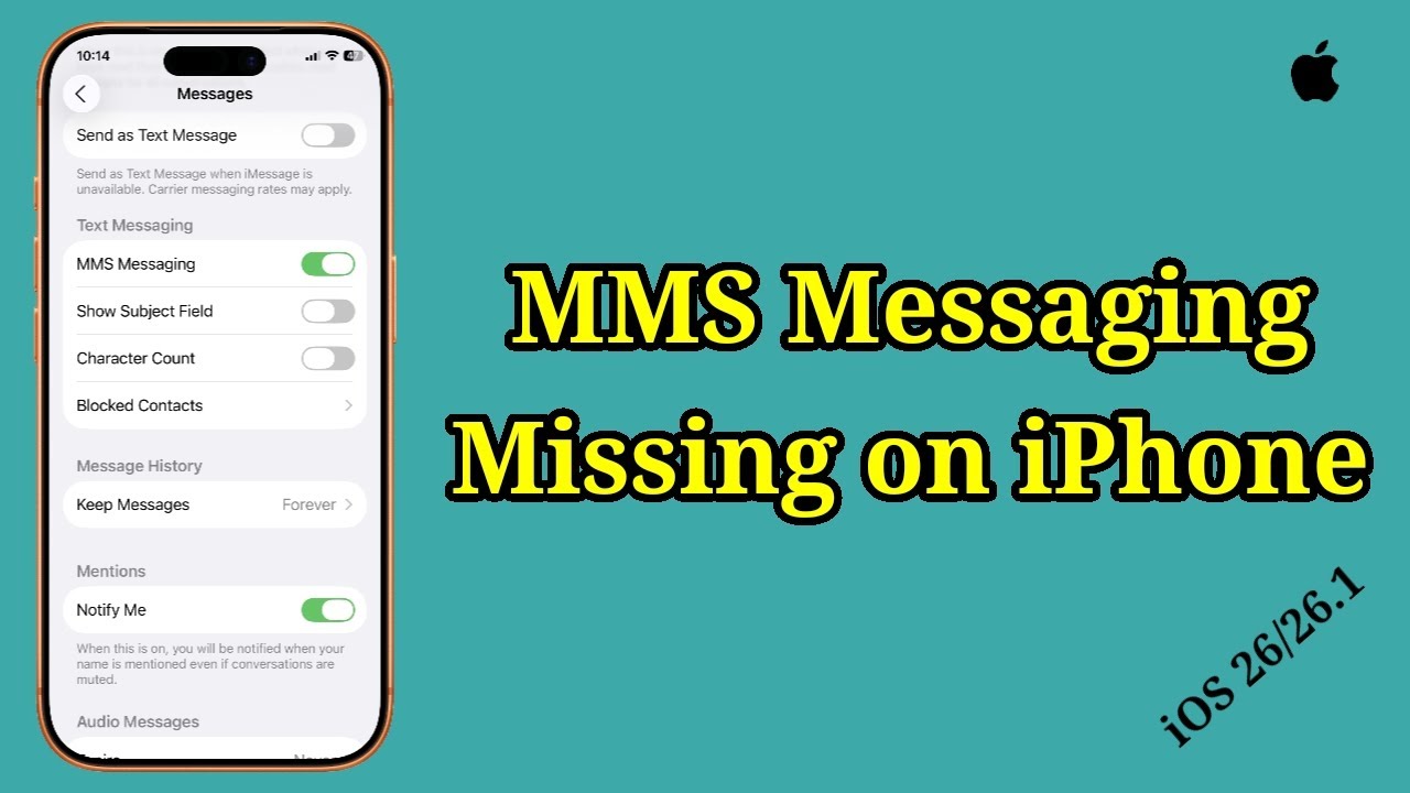 MMS Messaging Missing on iPhone in iOS 26.3? Here's the way to fix ...