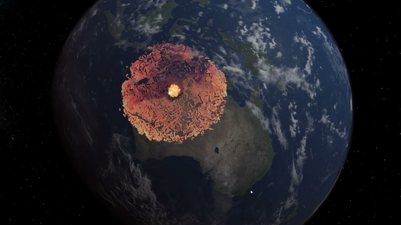 Giant asteroid hits Australia - YouTube