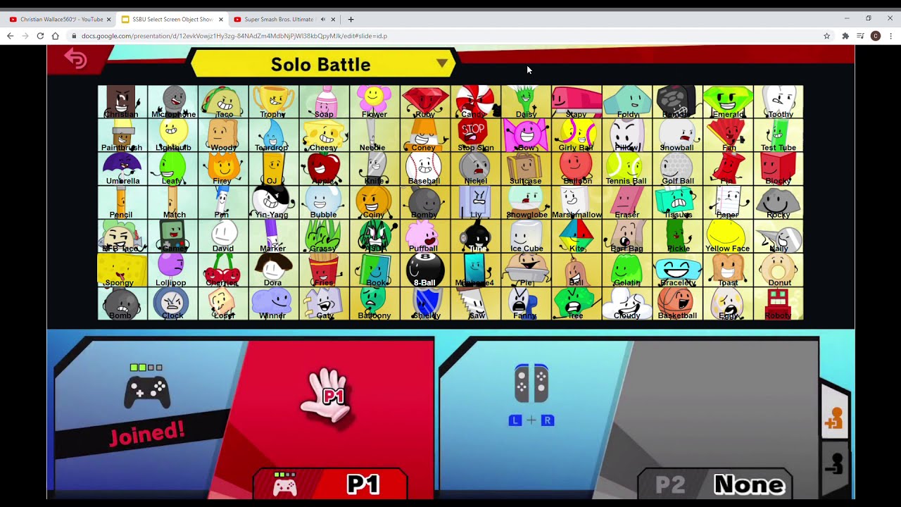 SSBU Character Selection Selection Screen [Object Show Edition] - YouTube