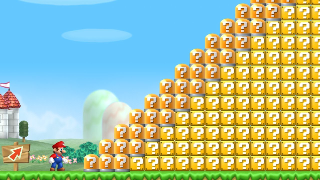 Can Mario Jump Over 999 ?-Switches and Item Blocks in New Super Mario ...