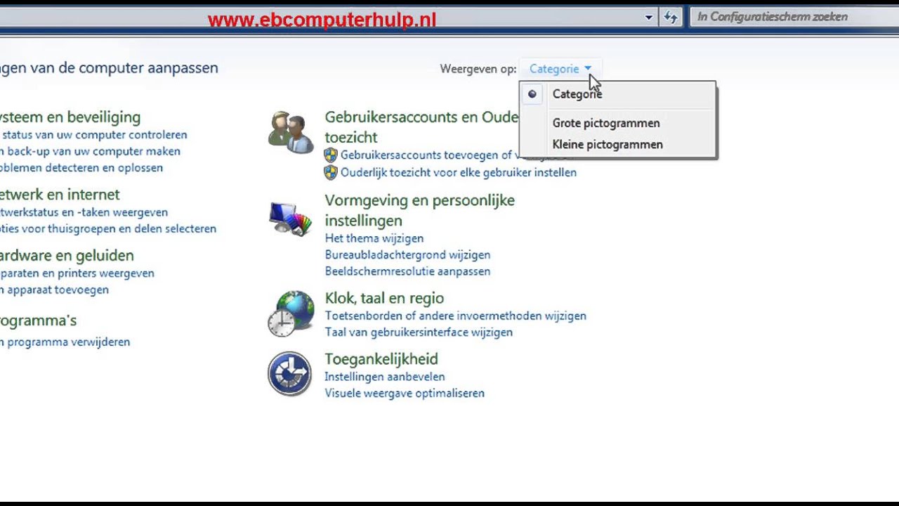 configuratiescherm instellen - YouTube