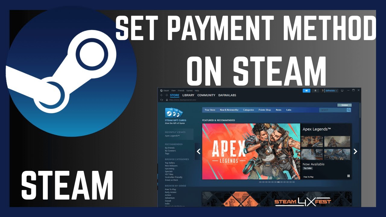 How To Set Up Payment Method On Steam Games - YouTube