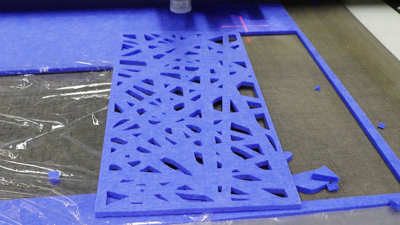 CNC Oscillating Knife Cutting Machine for Felt Acoustic Panel Cutting ...