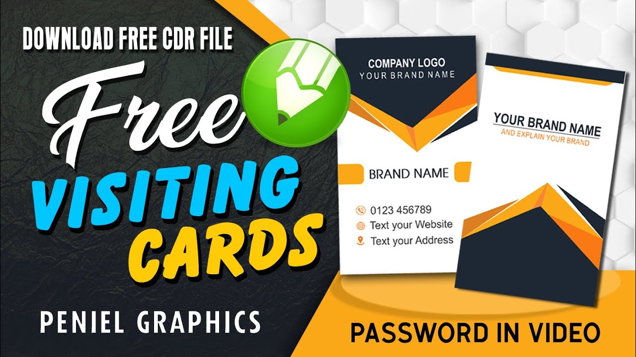 Free cdr visiting card design | Coreldraw - YouTube