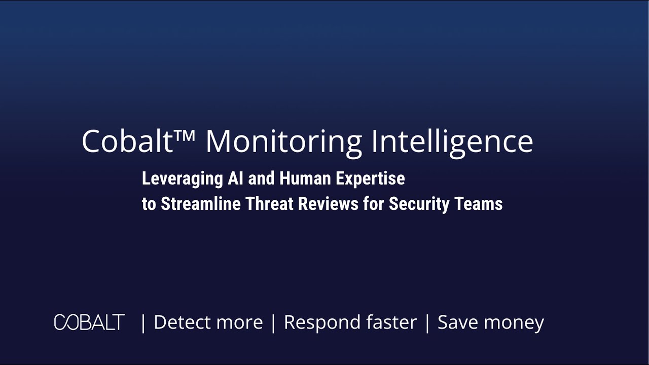 Cobalt™ Monitoring Intelligence - YouTube
