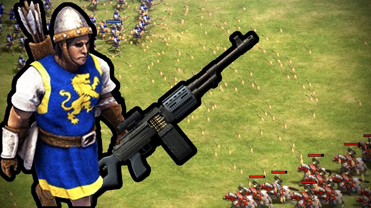 200 Machine Gun Longbowmen vs 2,000 Franks Paladins | AoE II ...