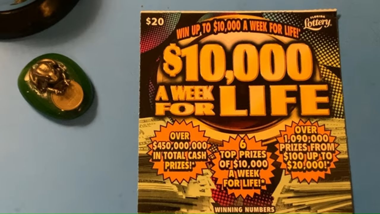 FLORIDA LOTTERY SCRATCH OFF WINNER - $10,000 A WEEK FOR LIFE TICKET ...