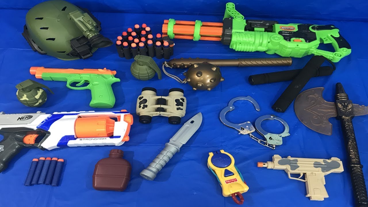 Toy Weapons Toy Blasters for Kids Box of Toys Nerf Fun - YouTube