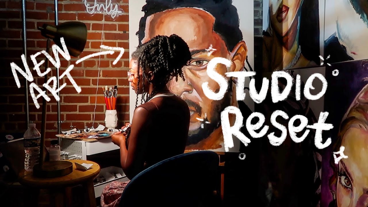 casual end of summer art vlog & studio reset | paint with me °𓏲 - YouTube