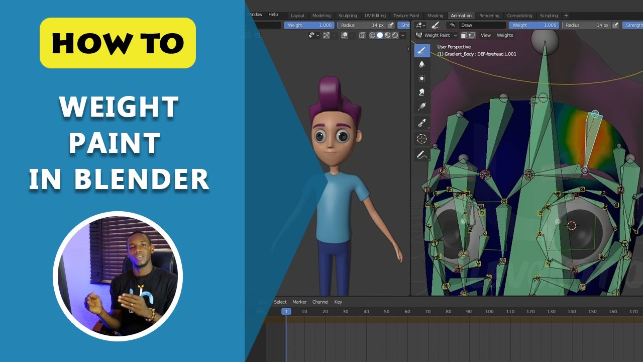 How To Weight Paint your Character in Blender 2.9 - YouTube