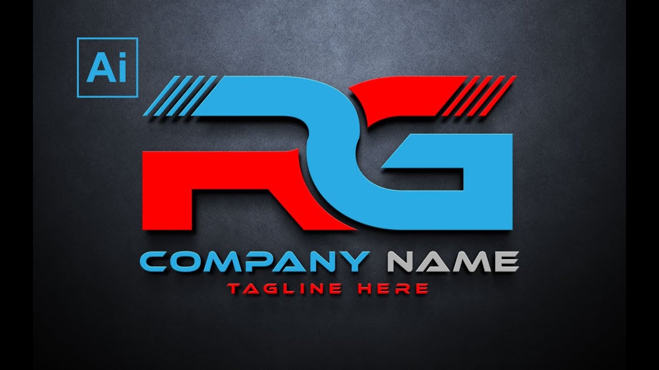 Logo Design Typography R+G Logo Design in Illustrator || Adobe ...