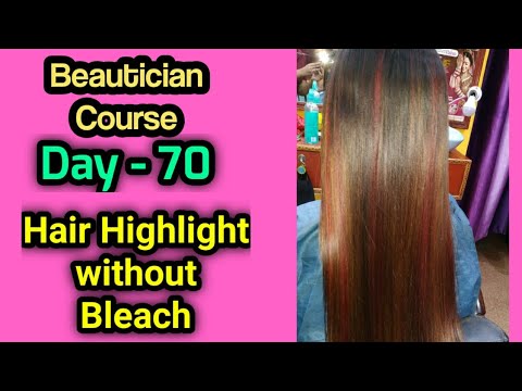 Beautician Course, Day - 70 || Hair Highlights Without Bleach || Neha ...