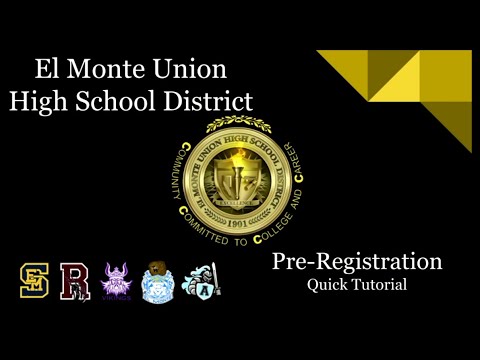EMUHSD Incoming 9th Grade Pre-Registration Tutorial - YouTube