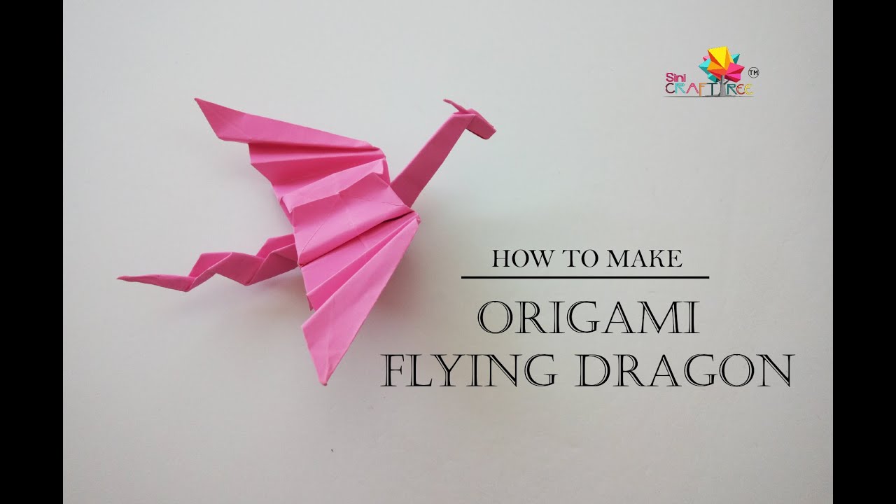 How to make origami flying dragon / paper craft / Sinicrafttree / DIY ...
