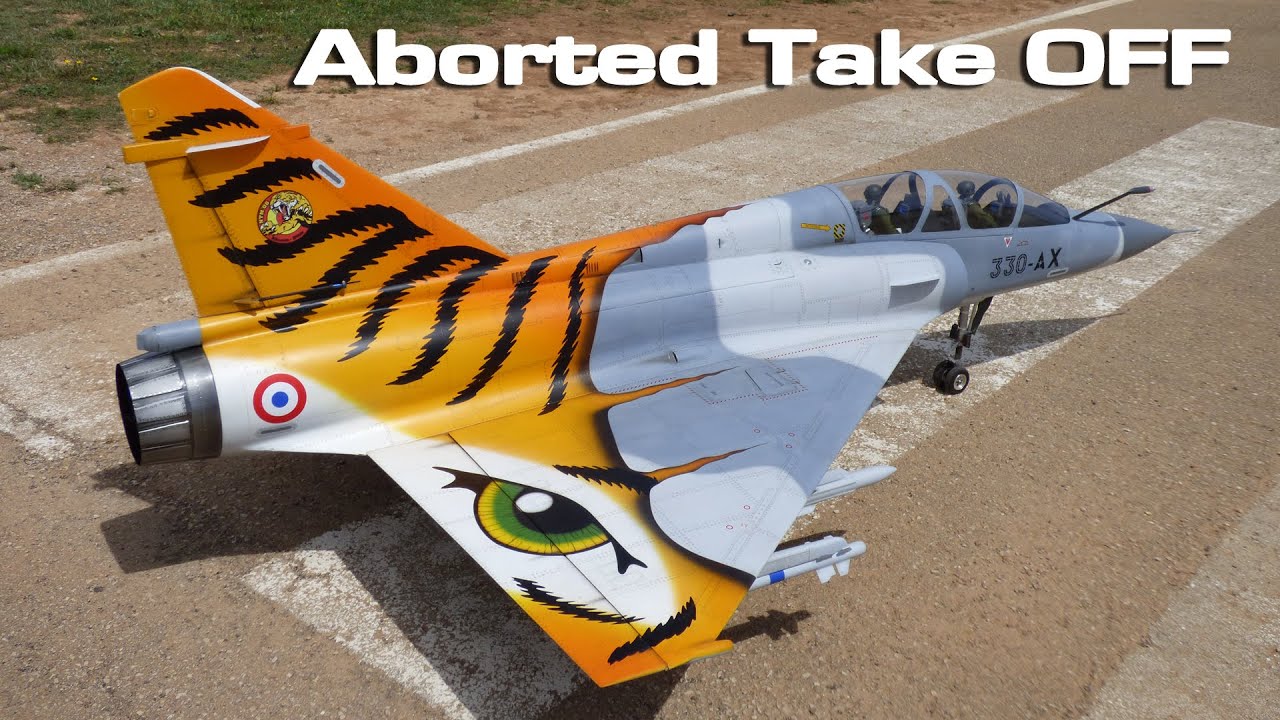 Mirage 2000 Turbine Jet aborted takeoff RC - YouTube