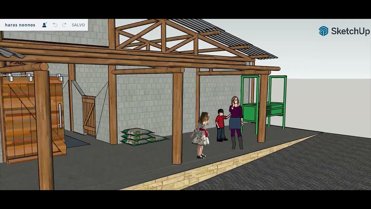 projeto de baias para cavalos em 3d - YouTube