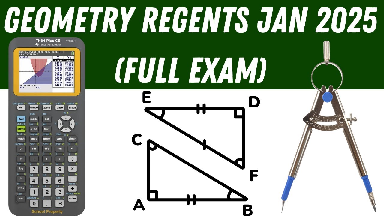 Geometry Regents January 2025 (Full Exam) - YouTube