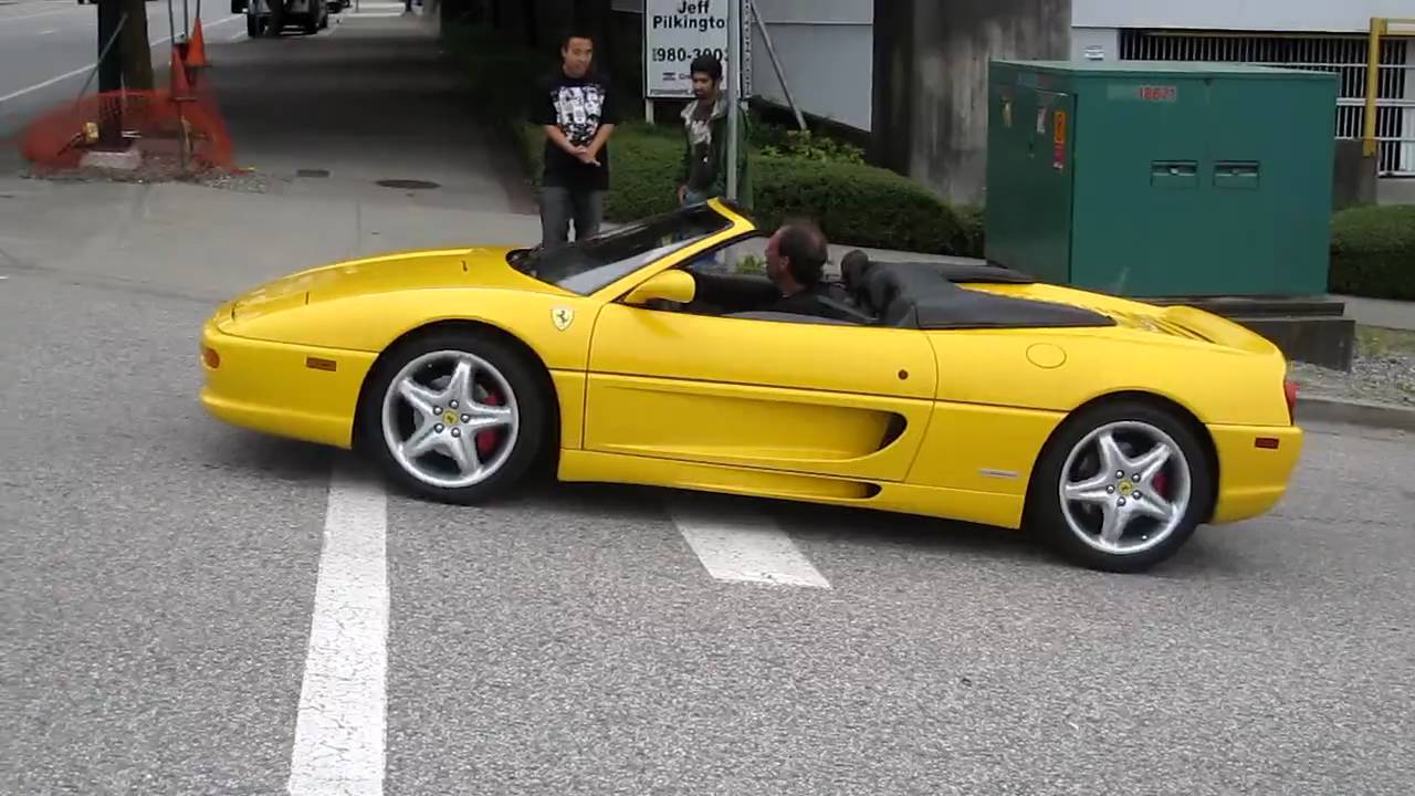 Ferrari F355 spider slow leave - HD - YouTube