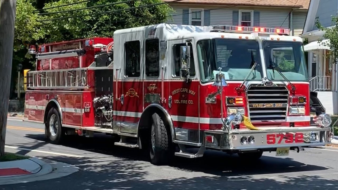 West Cape May Fire Department Chief 5700 and Engine 5732 Responding ...