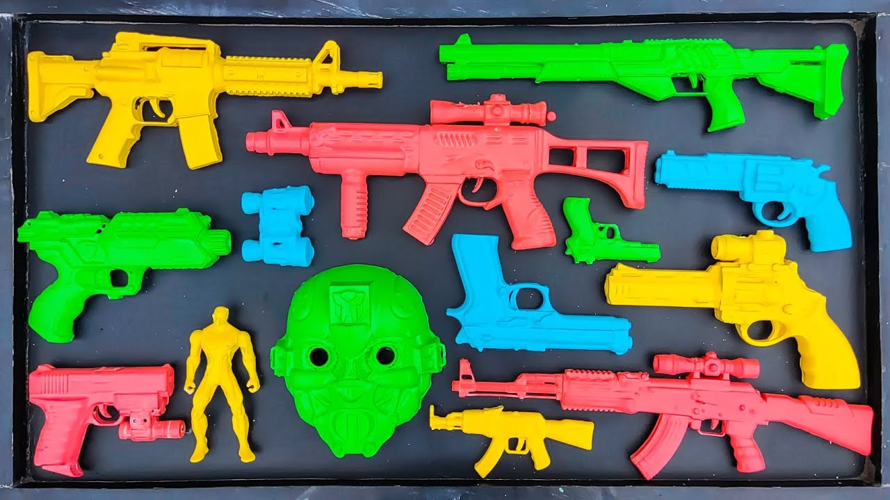 Amazing!! Clean Sniper Rifle, Nerf gun, Glock Pistol, Ak47, M416 ...