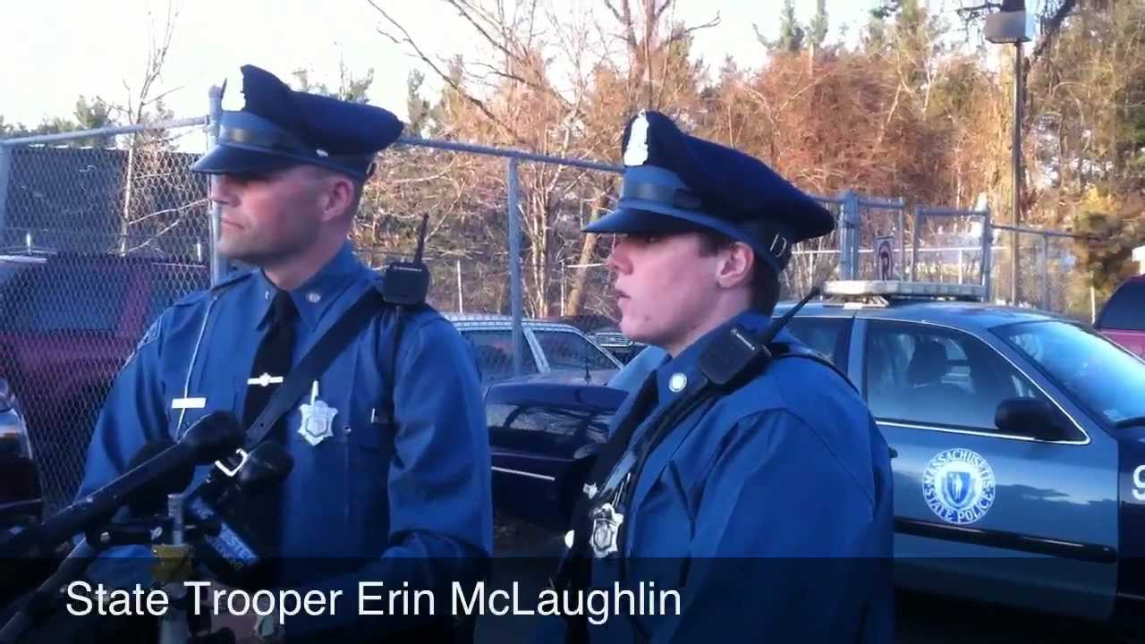 Massachusetts State Police chase robbery suspect - YouTube