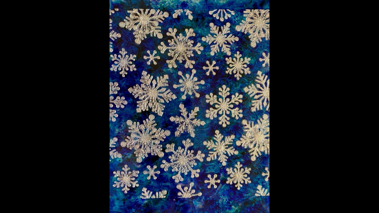 Snowflake Texture Paste on a Caught in Crystal Background - YouTube